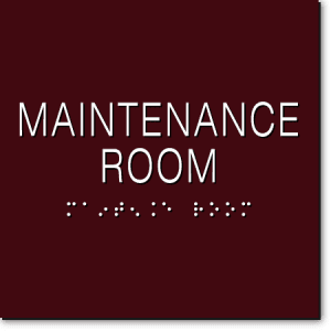 Maintenance Room Sign-Brown / White (3 Units) - Walmart.com