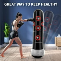 TFixol Fitness Punching Bag Inflatable Punching Bag Stand Boxing Bag ...