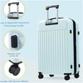 Light Blue 5-Piece ABS Hardside Luggage Set with TSA Lock, Expandable ...
