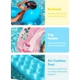 Joyfy Pool Chairs 2 Pack Inflatable Pool Floats for Adults with Cup ...