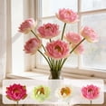COM1950s Artificial Lotus Flower, Realistic Faux Lotus Stem for Home ...