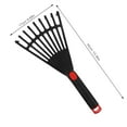 OUNONA Handheld Plastic Garden Rake for Leaf Removing and Flower Bed ...