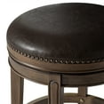 Maven Lane Alexander Backless Counter Stool, Walnut Finish w/ Marksman ...