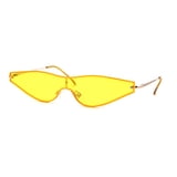 80s Funky Triangle Narrow Shield Retro Sunglasses Gold Yellow - Walmart.com