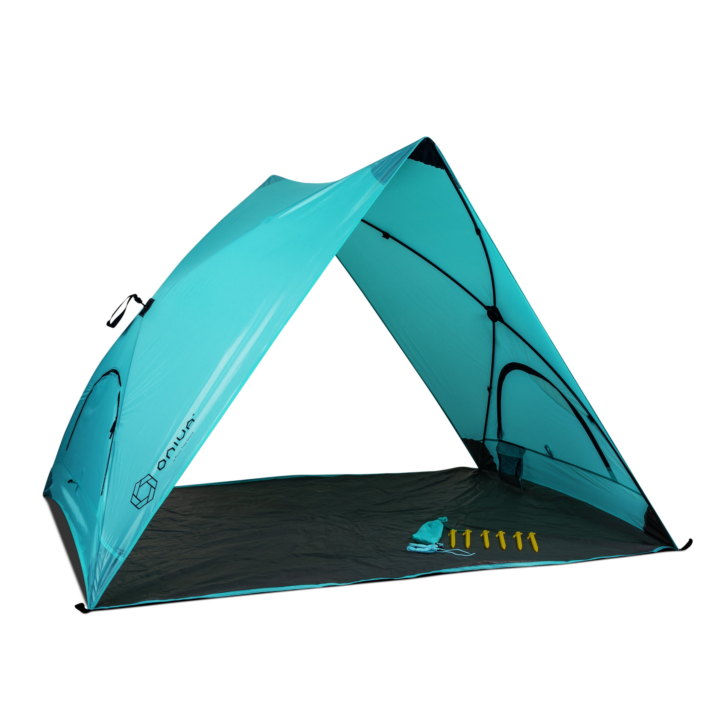 Pismo A-Frame Aqua Blue Beach Tent, Portable with UPF 50+ Pop Up Sun ...