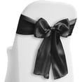 10 Elegant Satin Wedding Party Chair Cover Sashes Bows Ribbon Tie Back ...