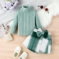 Toddler Girls Outfit Long Sleeve Solid Tops And Skirts 2Pcs Outfits ...