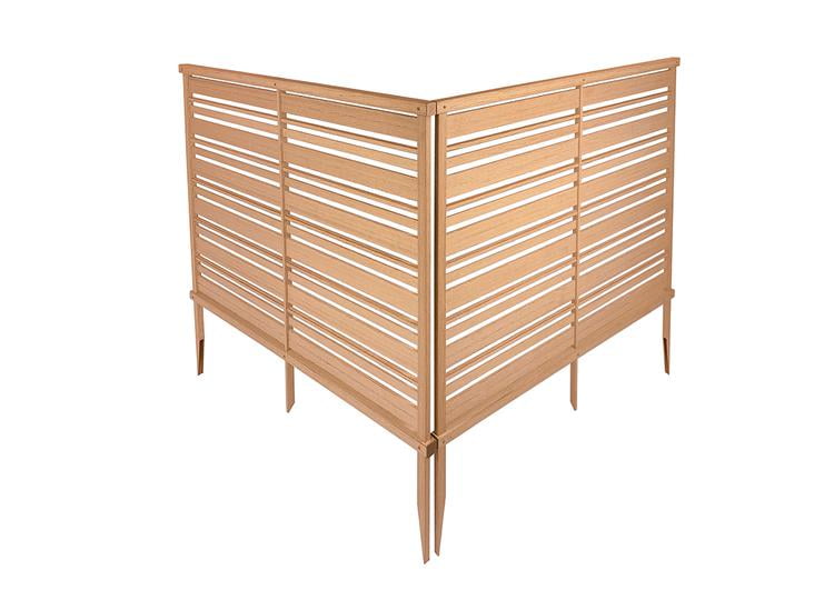 4ft. H x 5.3ft. W Fresno WoodTek Vinyl Cedar Color Screen Kit (2 Panels ...