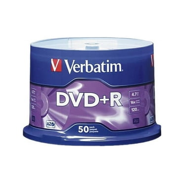 Verbatim DVD-R 4.76GB 16X (50 Pack), Blue - Walmart.com