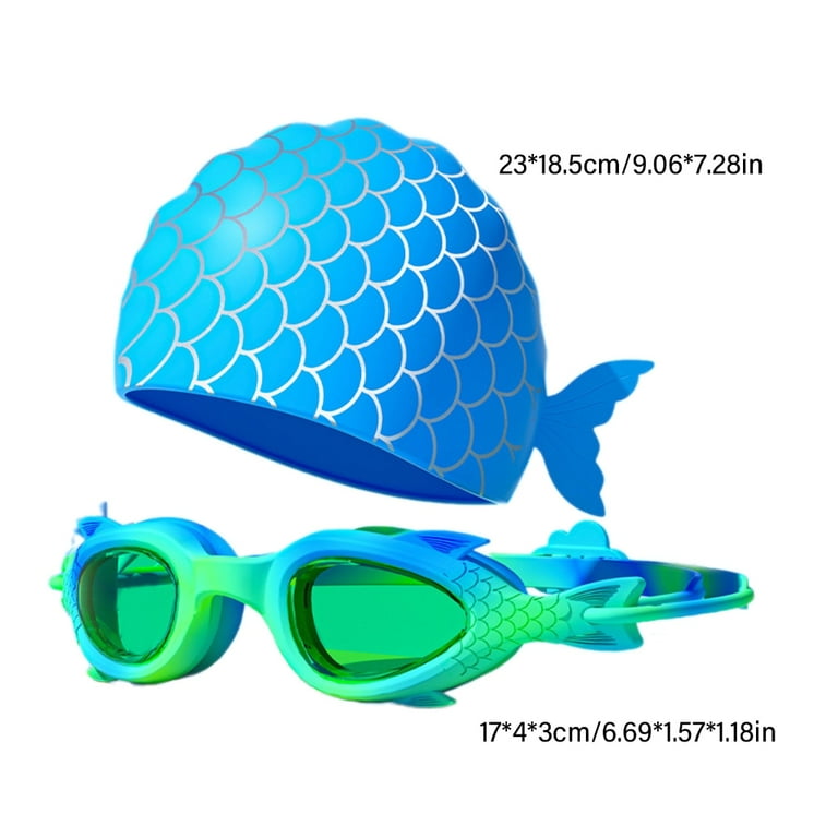 Flash Sale ZPAQI Child Swim Goggles Swim Caps Set, Kid Swimming Goggles ...