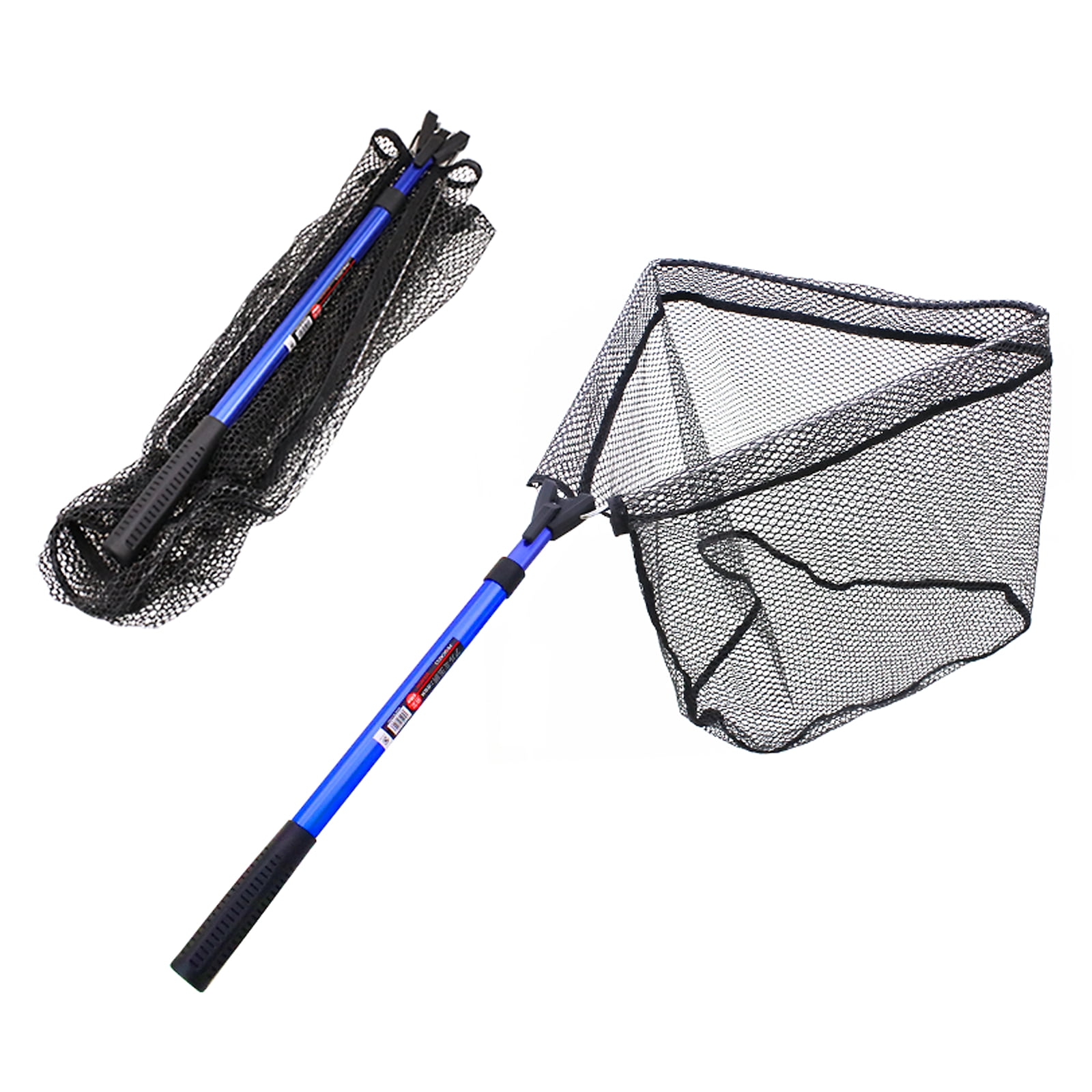 Yeacher Folding Fishing Net Foldable Fish Landing Net Aluminum Telescopic Pole Handle Durable Nylon Mesh For Fish Catching Or Releasing
