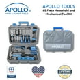Apollo Tools 65 Piece Compact Household and Mechanical Tool Set Blue ...
