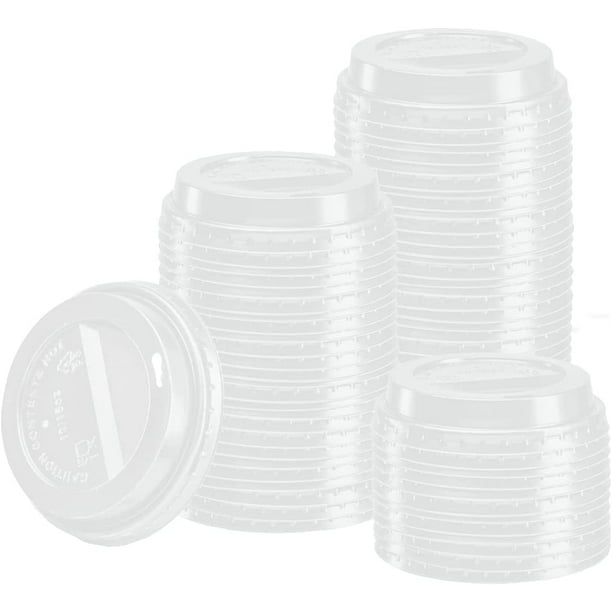 Comfy Package Hot Coffee Cup Lids Disposable Plastic Lids, White 100 ...