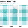 60 x 102 Inch Checkered Tablecloth Rectangle - Waterproof, Wrinkle ...