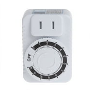 Outdoor Timer Outlet, 24 Hour Mechanical Timer Switch, Heavy Duty Water ...