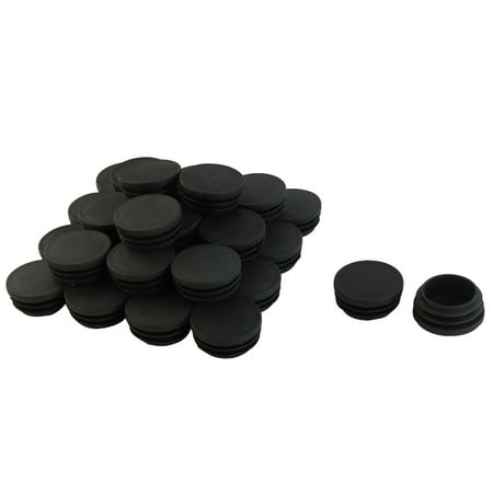 Plastic End Caps Inserts Bung Round Pipe Tube 38mm Dia Thread Black ...