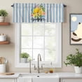 Curtain Valance for Windows, Summer Carnival Flowers Sea Stars Kitchen ...