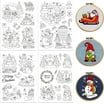 1 Set 4 Sheets 11.6x8.2 Inch Stick and Stitch Embroidery Patterns Non ...