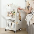 KK KINGRACK 3-Tier Tall Trolley, Metal Kitchen Rolling Storage Cart ...