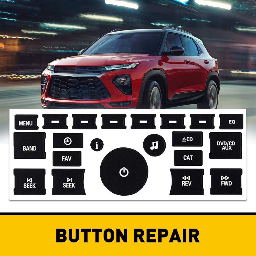 Radio Dash Button Repair Kit, Car Button Decals - Best for Fixing ...
