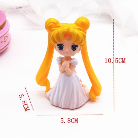 Anime Tsukino Usagi Action Figure Sailor Girl Cartoon Kawaii Manga ...