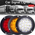 Agiufgs 4 in 16 LED Round Tail Light, Super Bright Stop Turn Tail ...