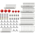 Fishing Tackle Kit, 196pcs Basic Fishing Gear Box Included Hooks ...