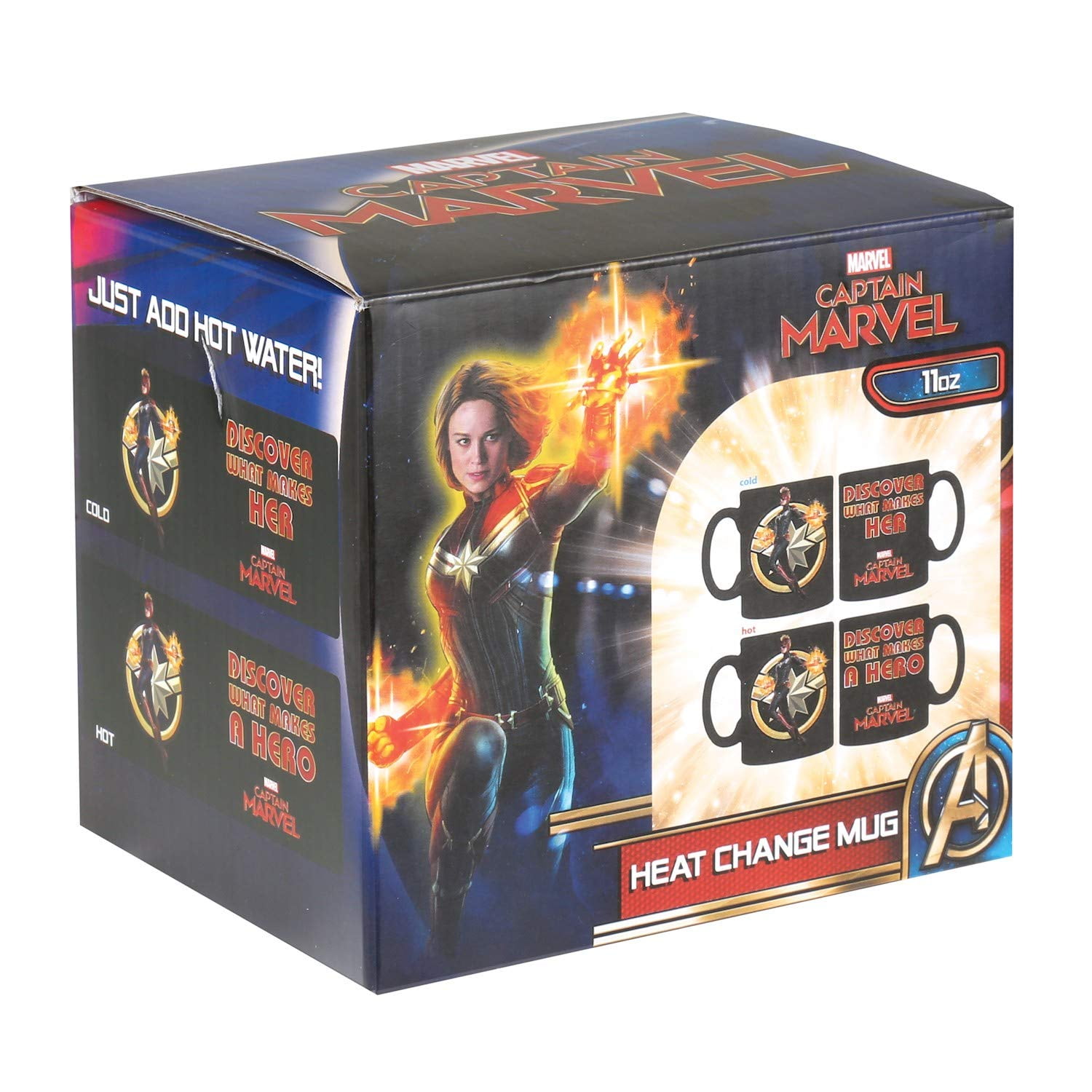 Mug - Marvel - Captain Marvel Heat Changing Mug 11oz. New cmgc-cm-cmhr ...