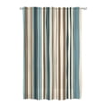 Boho Vertical Stripe Sheer Curtains 63 Inch Long 1 Panel Green Beige ...