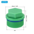 Uxcell 1PT PPR Pipe Fitting End Cap, 8 Pack Hex Male Water Tubing ...