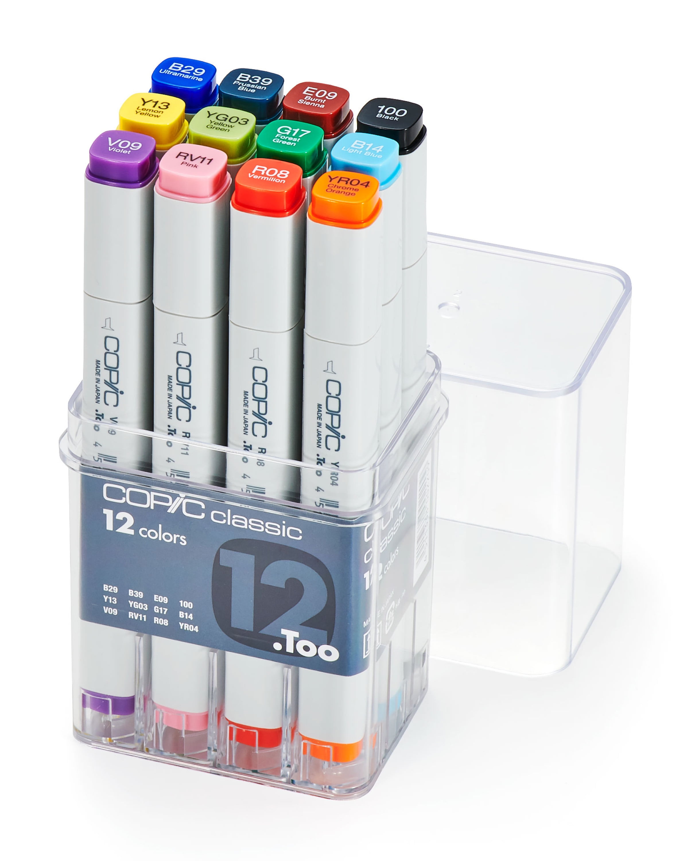 Copic Classic Marker Set, 12-Colors, Basic - Walmart.com