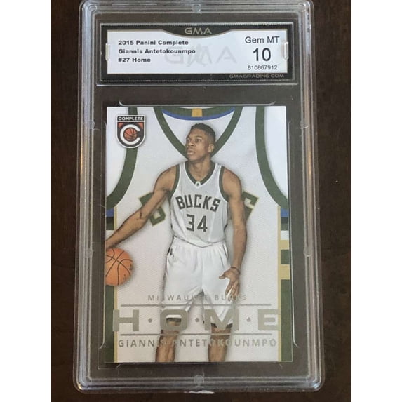 2015-16 Panini Complete Home #27 Giannis Antetokounmpo Bucks GMA 10 ...
