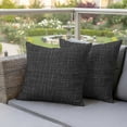Black Linen Outdoor Pillow Covers Pack of 2 Rustic Boho Natural Luxury ...