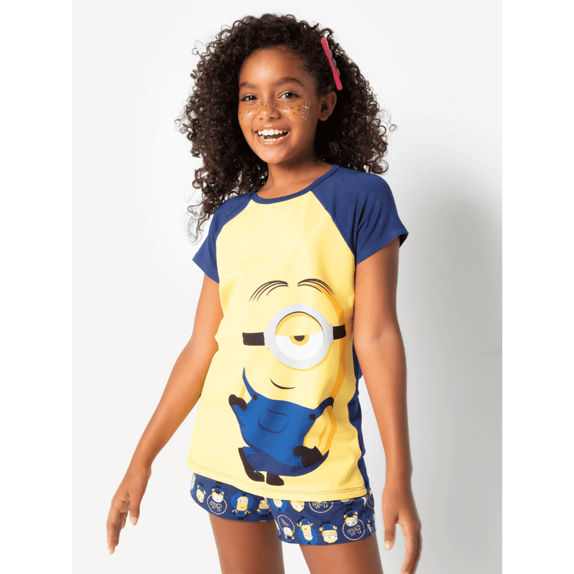 Click here for Puket Minion Pajama 2-Piece Set - Short Sleeve - G... prices