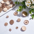 50Pcs 5 Style 1-Hole Alloy Shank Buttons Flat Round Golden 10-25x6.5 ...