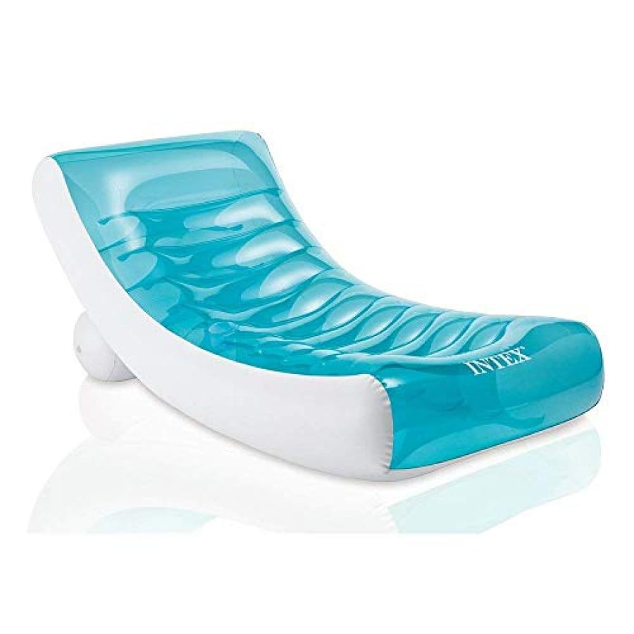 Intex Adult Transparent Blue Inflatable Rockin' Lounge Swimming Pool ...