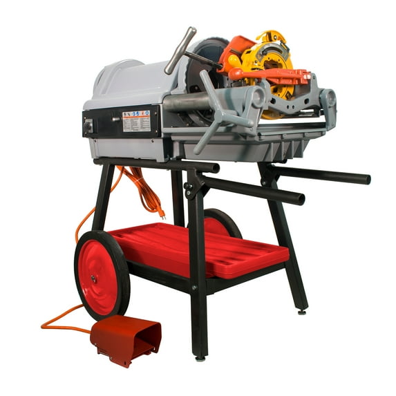Restored RIDGID® 1224 Pipe Threader & Steel Dragon Tools® Die Heads ...