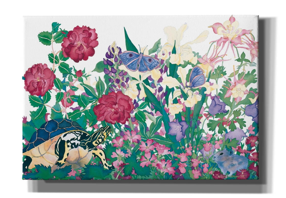 Epic Graffiti 'Turtle With Butterfly' by Carissa Luminess, Canvas Wall ...