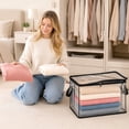 4 Pack Large Heavy-Duty Thick Plastic Clear Storage Bag for Clothes ...