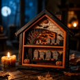 2026 Upgrade Double Layer 3D Wooden House Halloween Ornament, Pumpkin ...