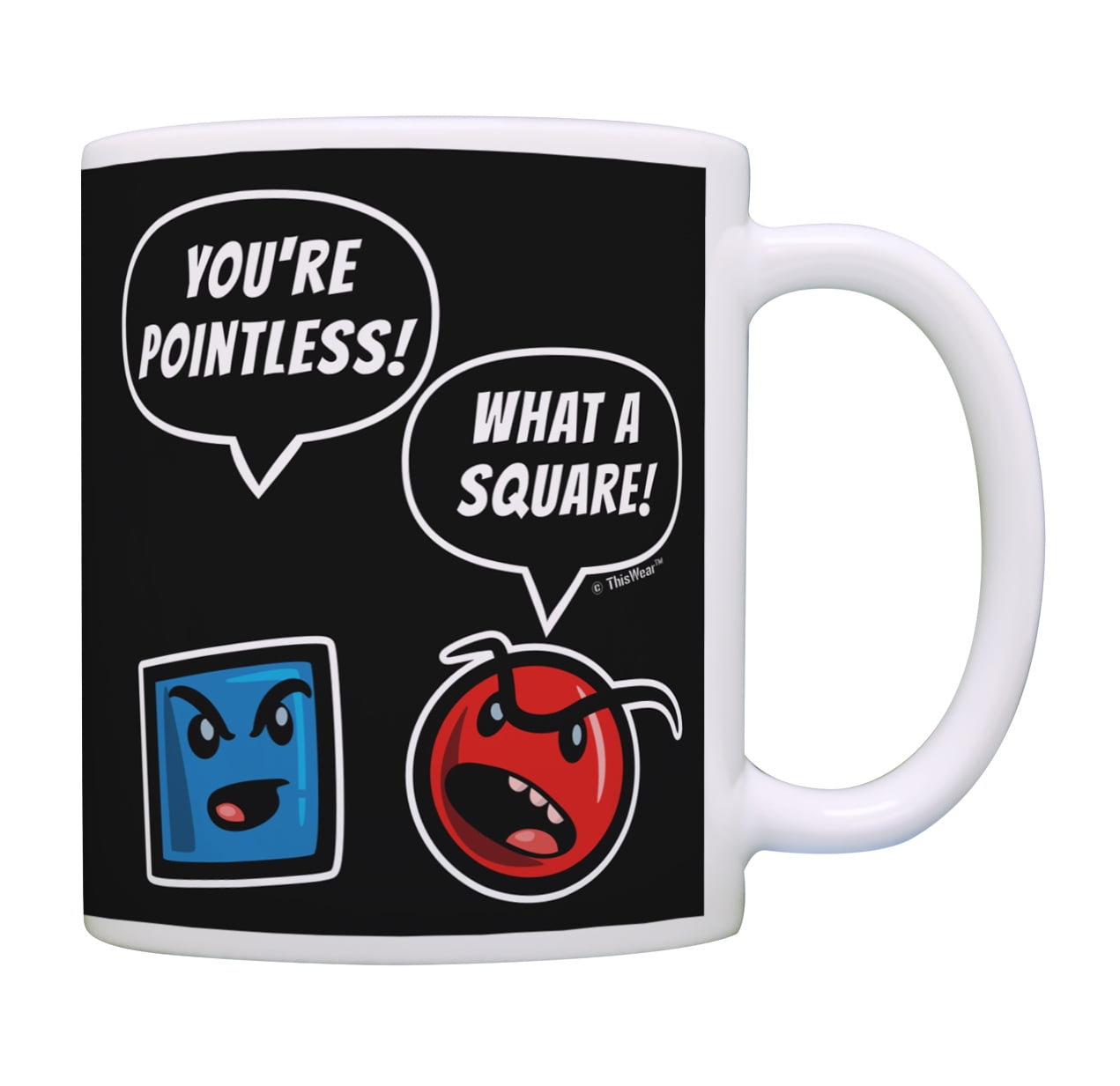 ThisWear Funny Math Gifts What a Square Geometry Cup Math Nerd Gifts ...