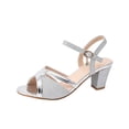 Byworldtasic Chunky Heels for Women Wedding Fashion Sparkly Dressy ...