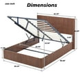 LHYY Queen Size Lift Up Storage Bed Frame,Wooden corrugated curved ...