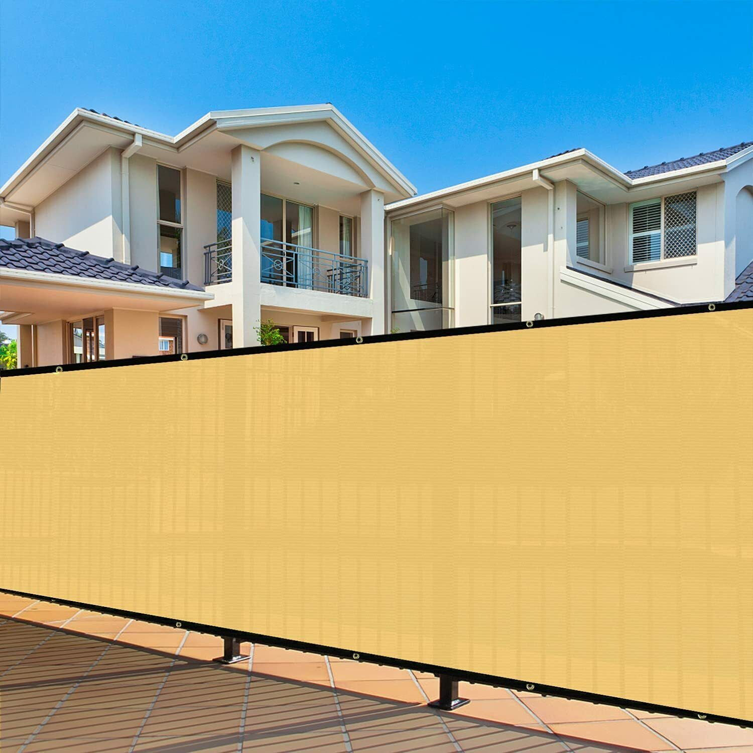 Black 3' 4' 5' 6' tall Fence Windscreen Privacy Screen Shade Cover Mesh ...