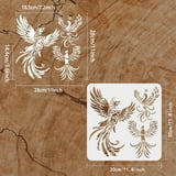 Phoenix Stencils for Painting 11.8x11.8inch Reusable Firebird Drawing ...
