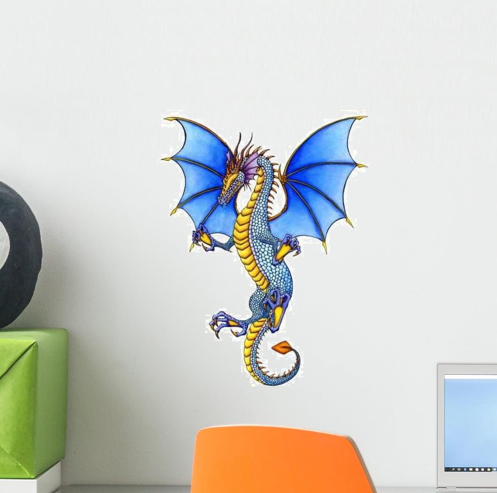 Blue Dragon Wall Decal Sticker, Wallmonkeys Peel & Stick Vinyl Graphic ...