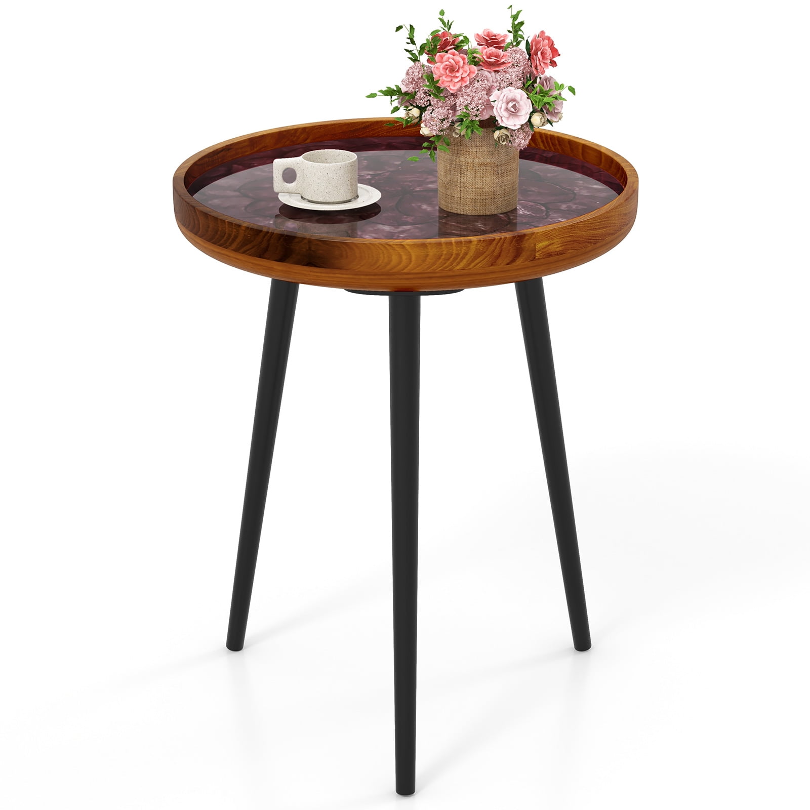 Click here for Costway 16 Round End Table Mid-Century Modern Coff... prices