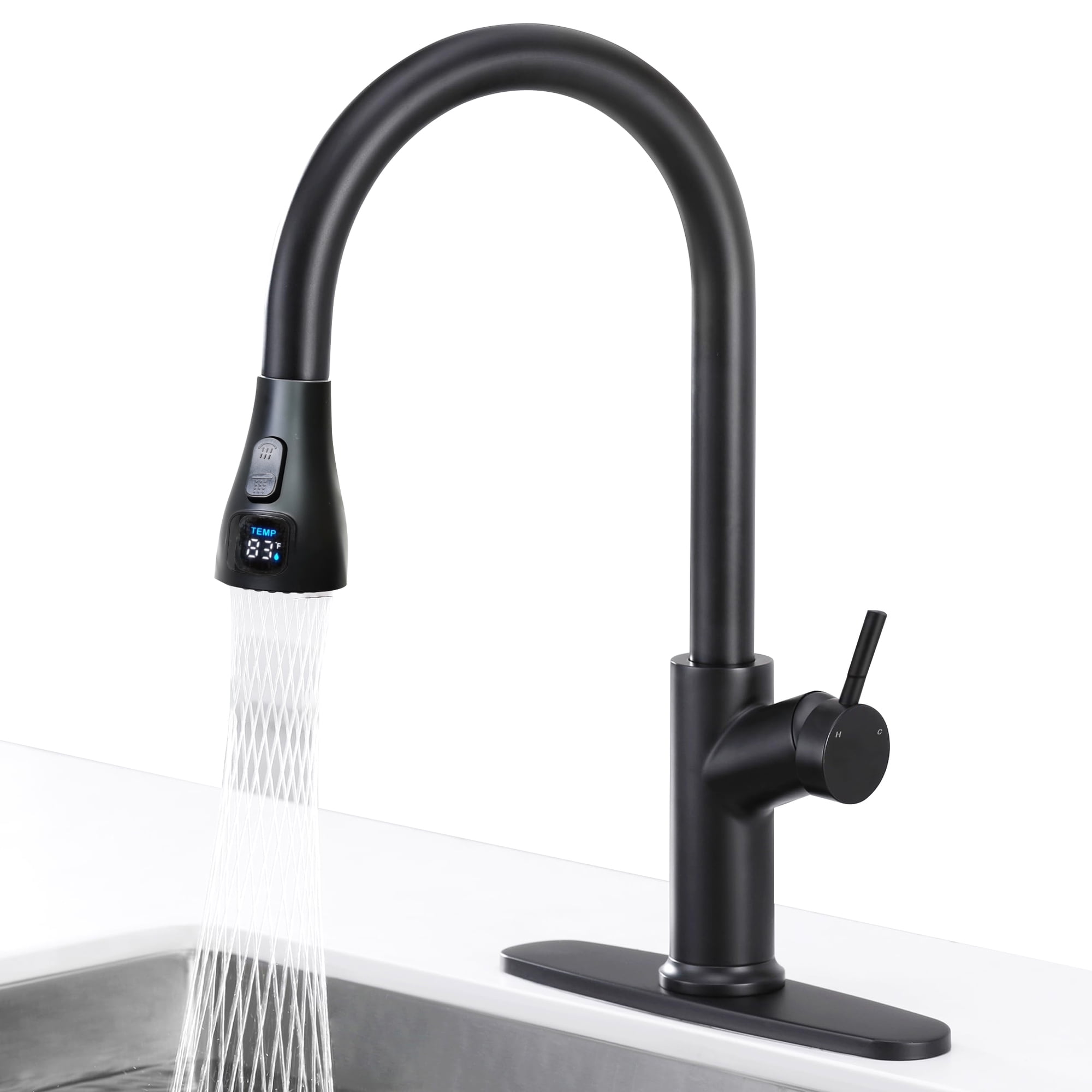 Click here for Fixturedisplays Black Kitchen Faucets With Pull Do... prices