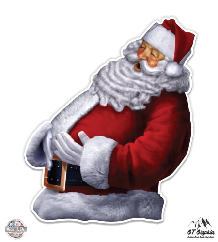 Santa Ho Ho Ho - 3" Vinyl Sticker - For Car Laptop I-Pad Phone Helmet ...