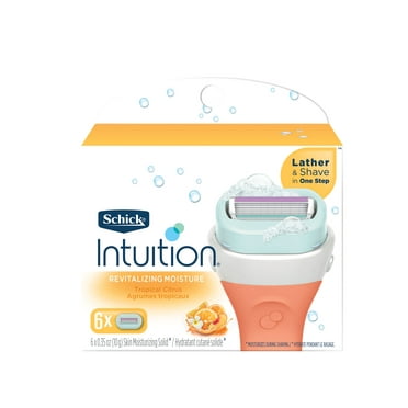 Schick Intuition Women's Razor Blade Refills, 6 Ct, Revitalizing Moisture, Tropical Citrus ...
